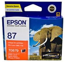Genuine Orange Epson Ultra Chrome R1900 Inkjet Print Cartridge 915 Pages