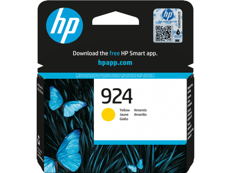 Genuine Yellow HP #924 4K0U5NA Ink Cartridge 0.4K Pages