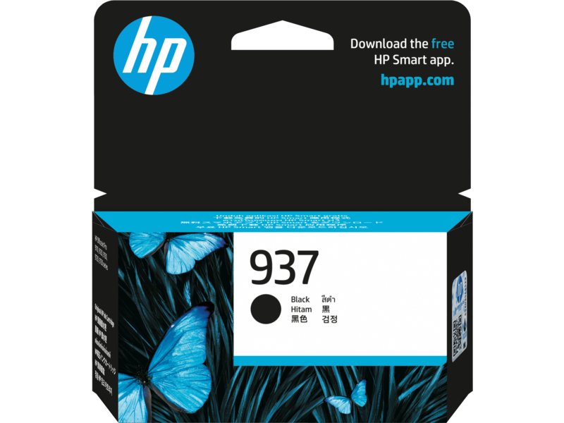 Genuine Black HP #937, Ink Cartridge, 1250 Pages