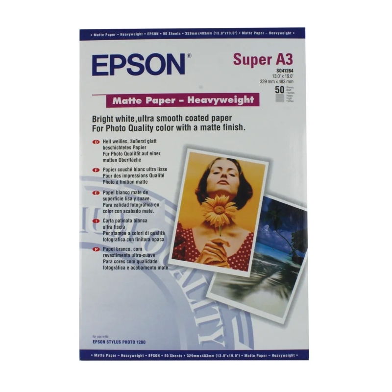 Epson Matte Paper Heavyweight A3+ (50 Pack)