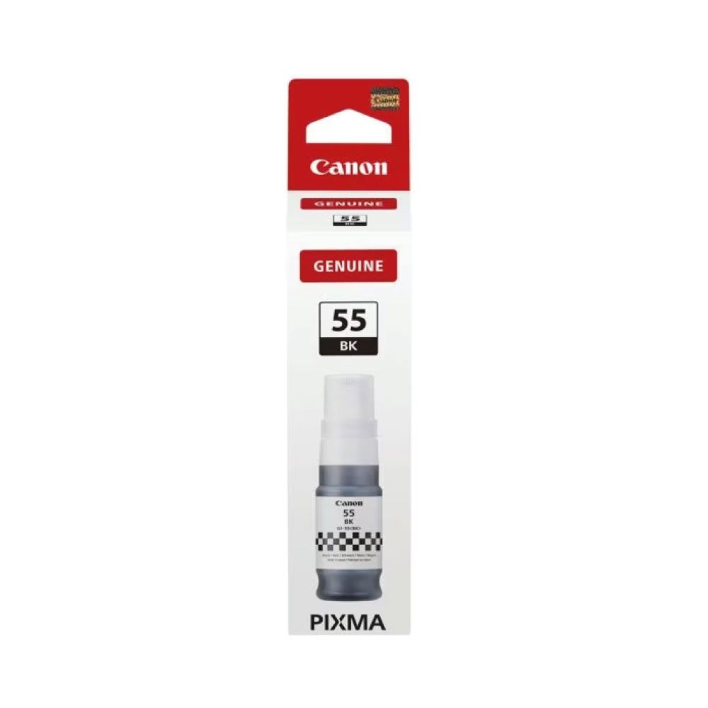 Canon GI55 Black Ink Bottle, Genuine Black Canon GI55 Ink Bottle 3K Pages